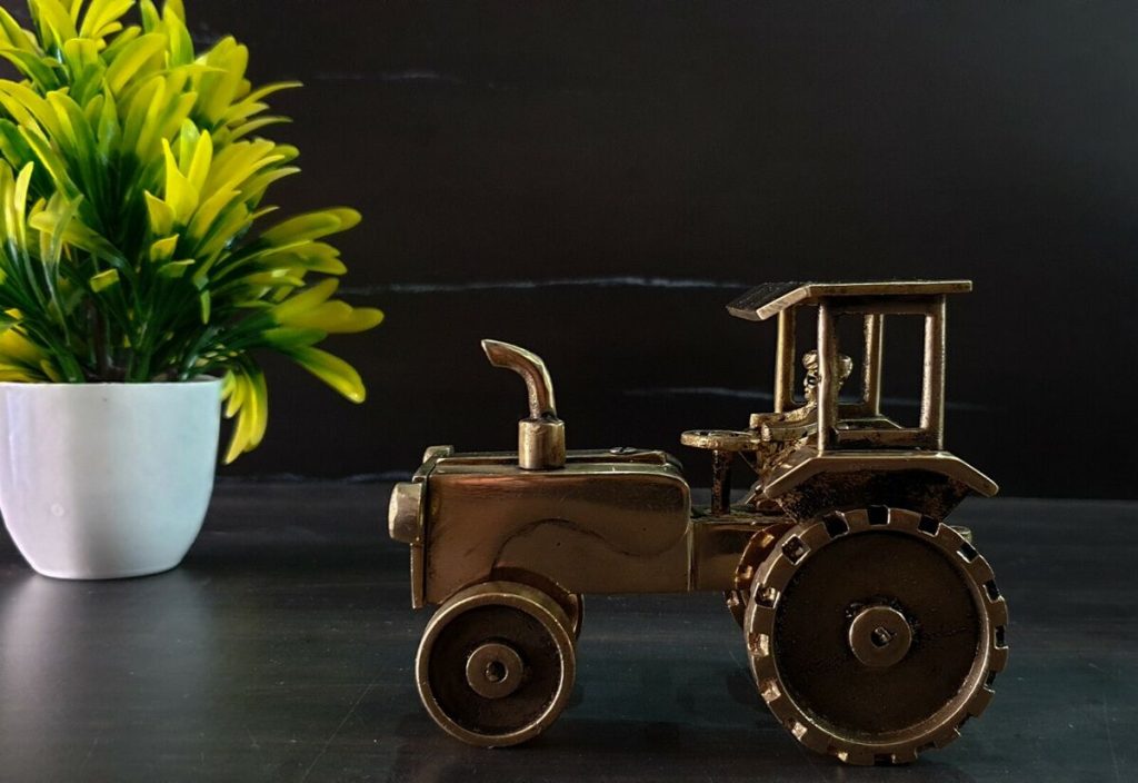 Brass Tractor Miniature - KVR Art Villa